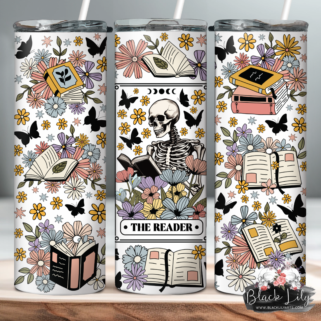 Tumbler - The Reader – Black Lily Arts